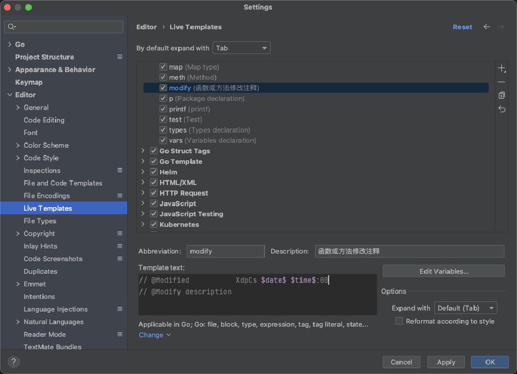 Go语言注释规范 · XdpCs's Website